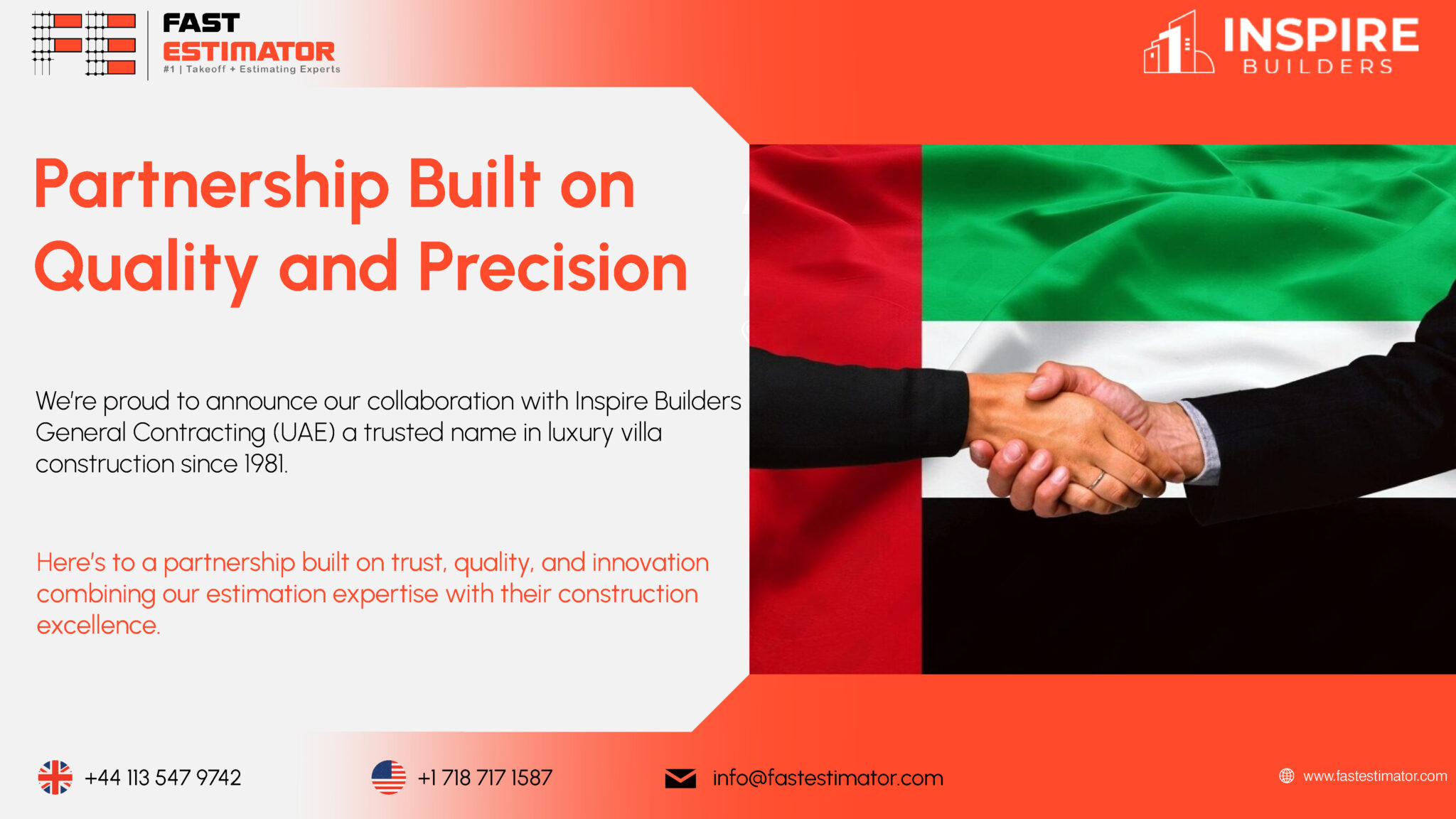 Partners Inspire Builders to Deliver BOQs | Fast Estimator UAE